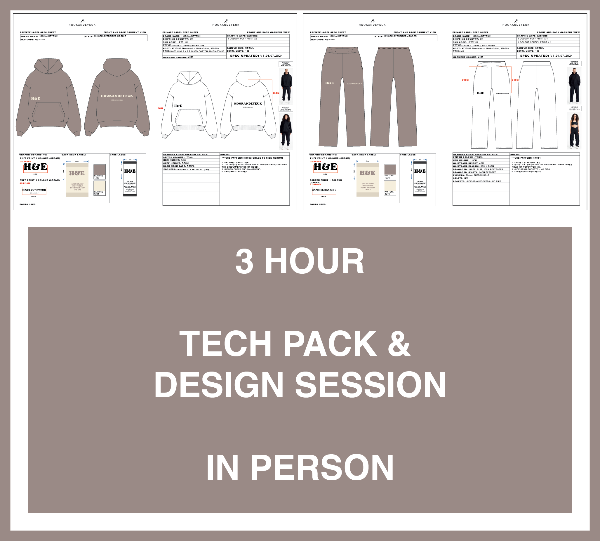 Tech Pack Design Session (3 Hours In-Person) – HOOK AND EYE UK