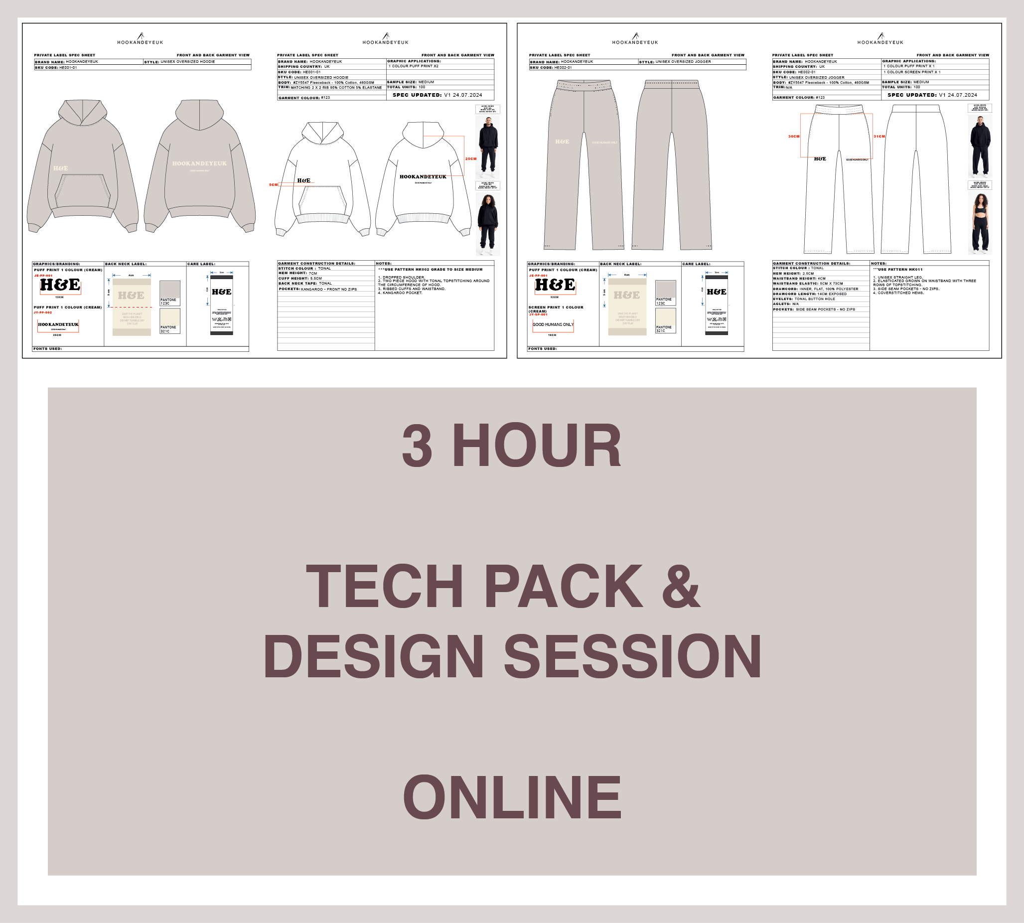 Tech Pack Design Session (3 Hours) – HOOK AND EYE UK